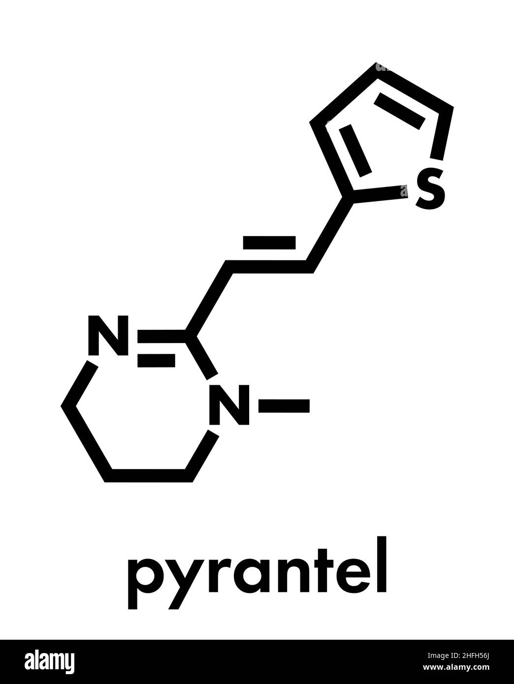 Pyrantel antinematodal drug molecule. Used to threat nematode ...