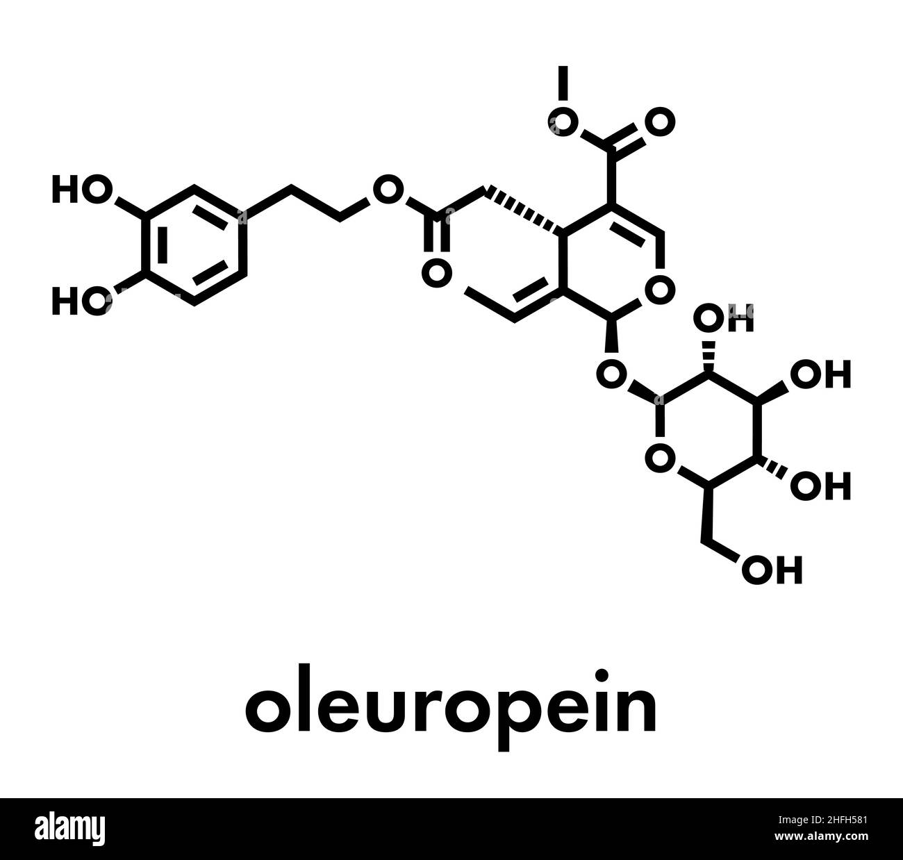 Oleuropein olive component molecule Stock Vector Images - Alamy
