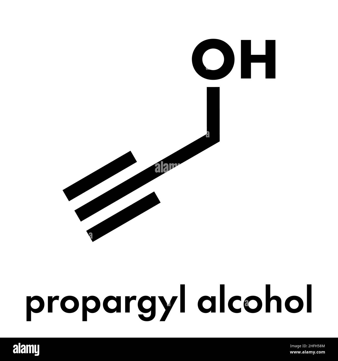 Propargyl alcohol molecule. Skeletal formula Stock Vector Image & Art ...