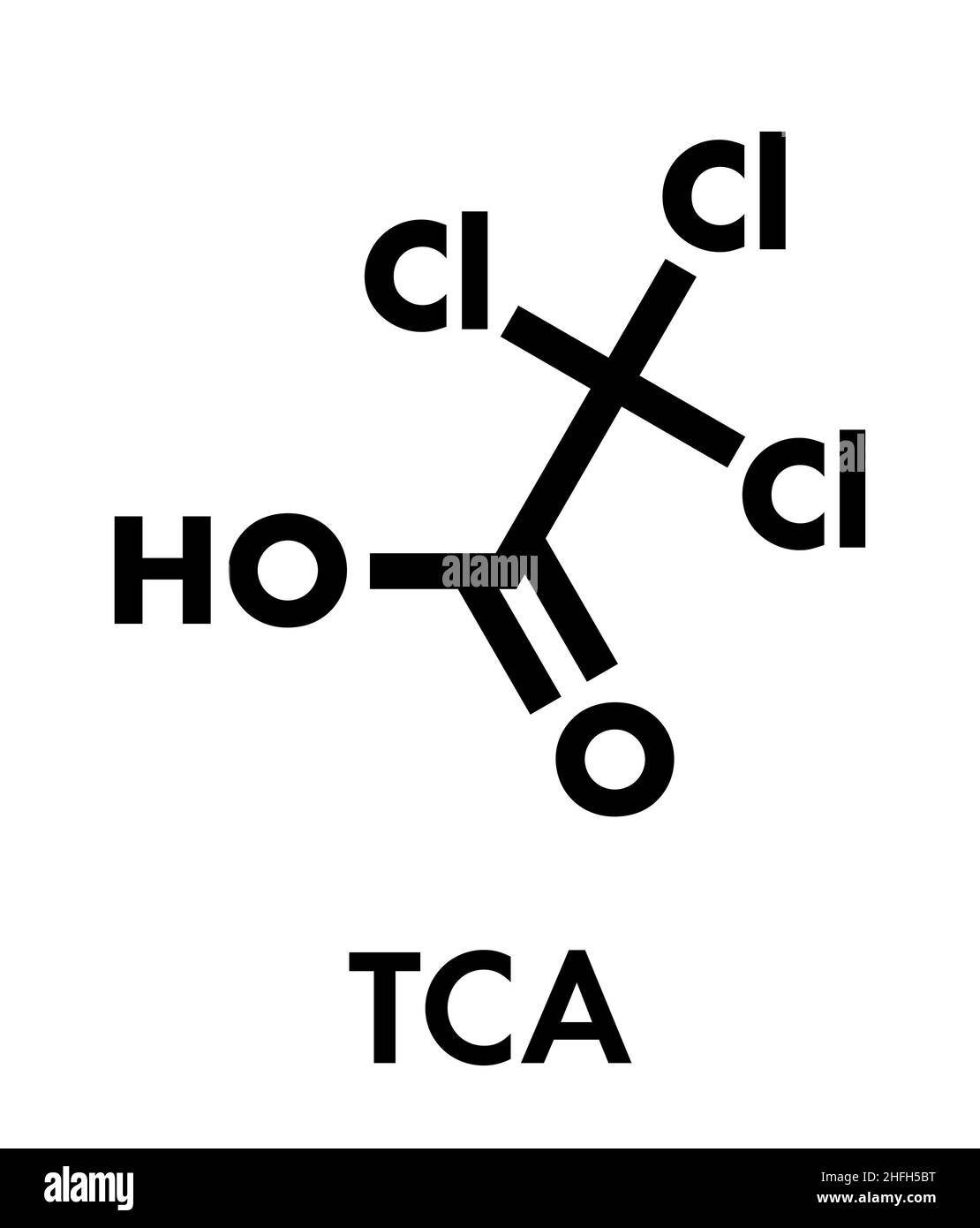 Trichloroacetic acid (TCA) molecule. Used in dermatological treatment ...