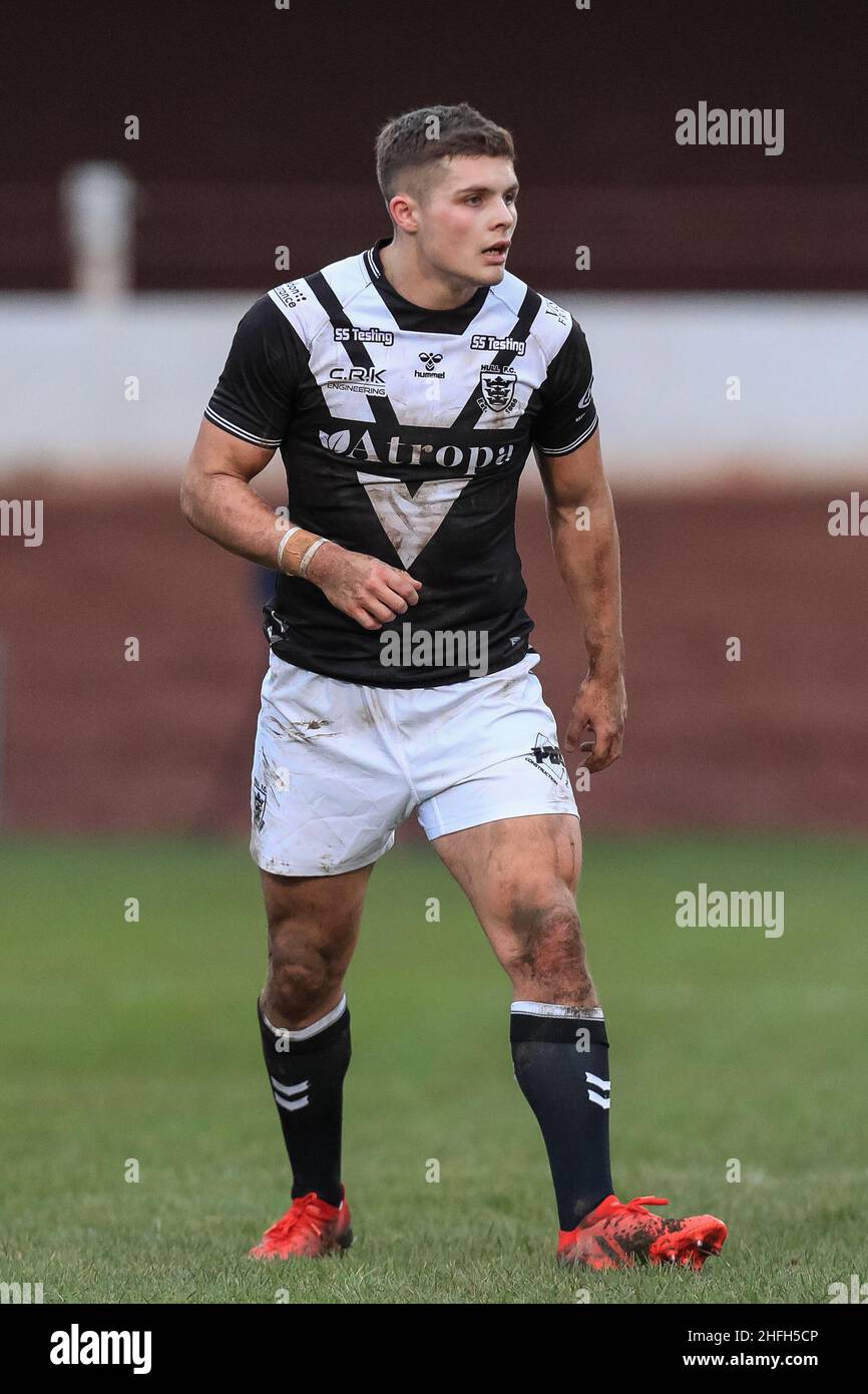 Bradford, UK. 16th Jan, 2022. Cameron Scott (24) of Hull FC during the ...