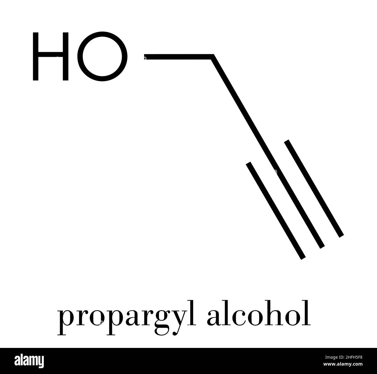 Propargyl alcohol molecule. Skeletal formula Stock Vector Image & Art ...