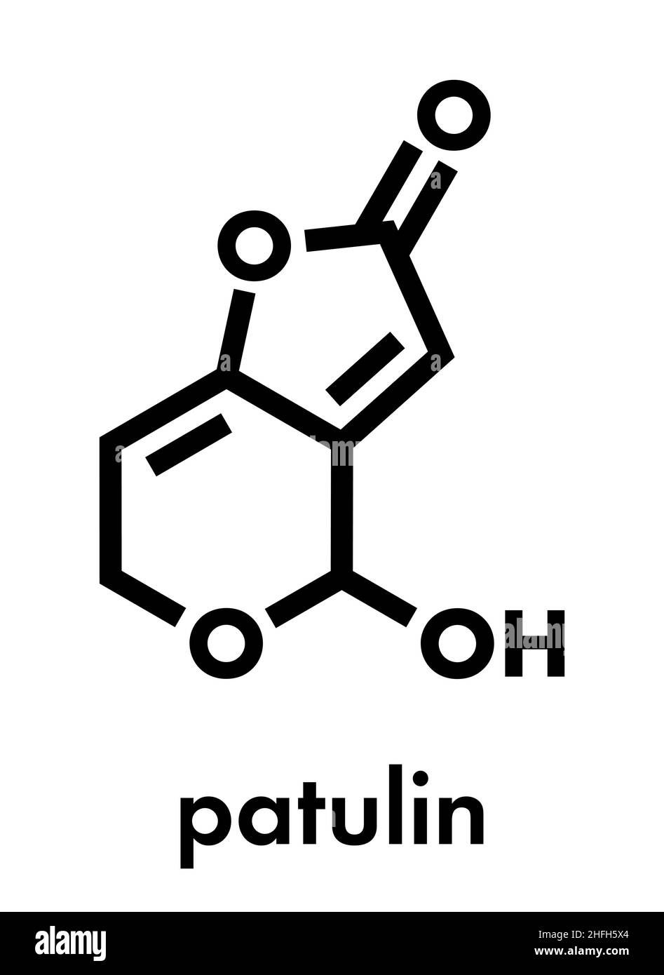 Patulin mycotoxin molecule. Skeletal formula Stock Vector Image & Art ...
