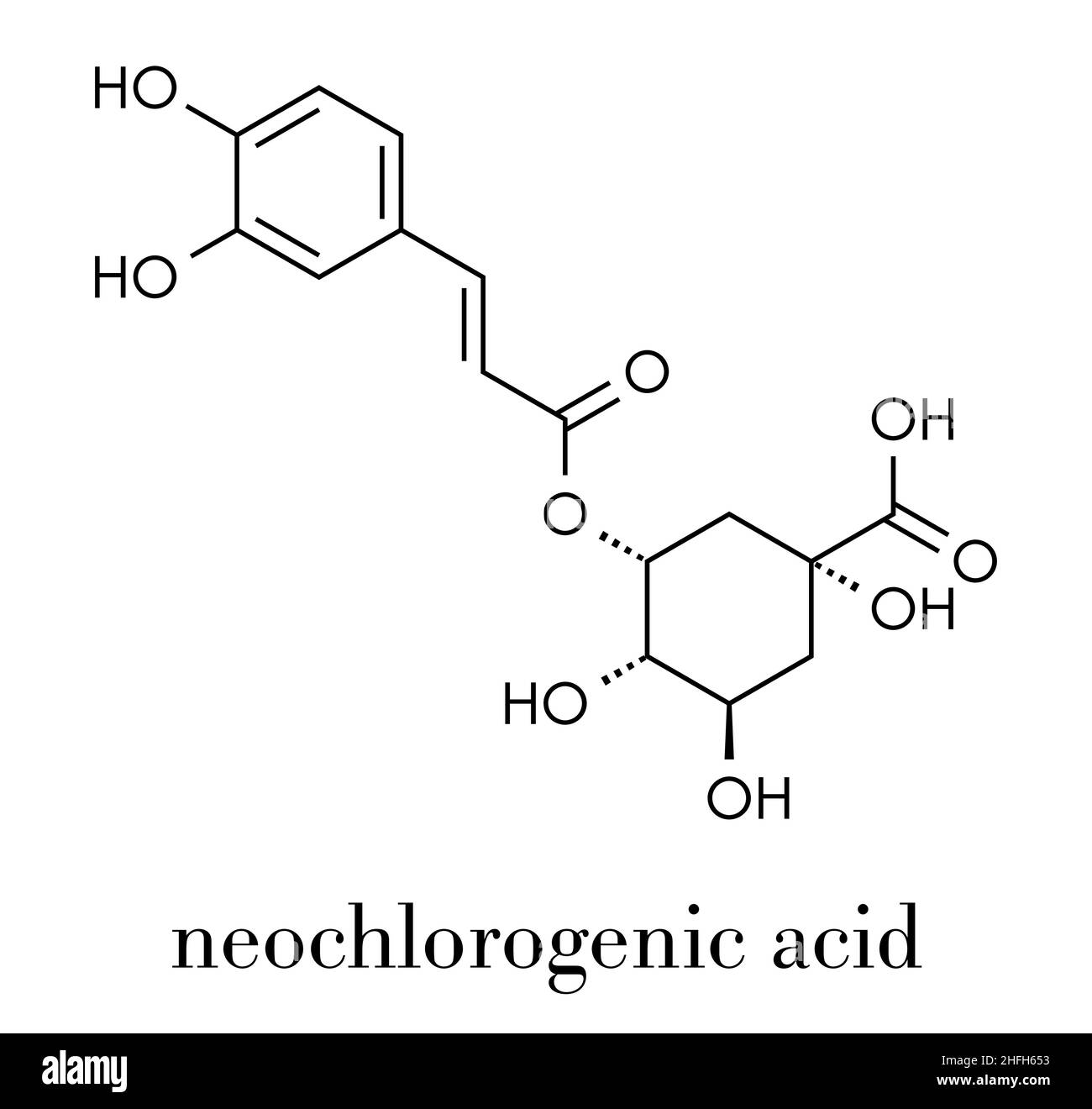 Neochlorogenic acid molecule. Skeletal formula Stock Vector Image & Art ...