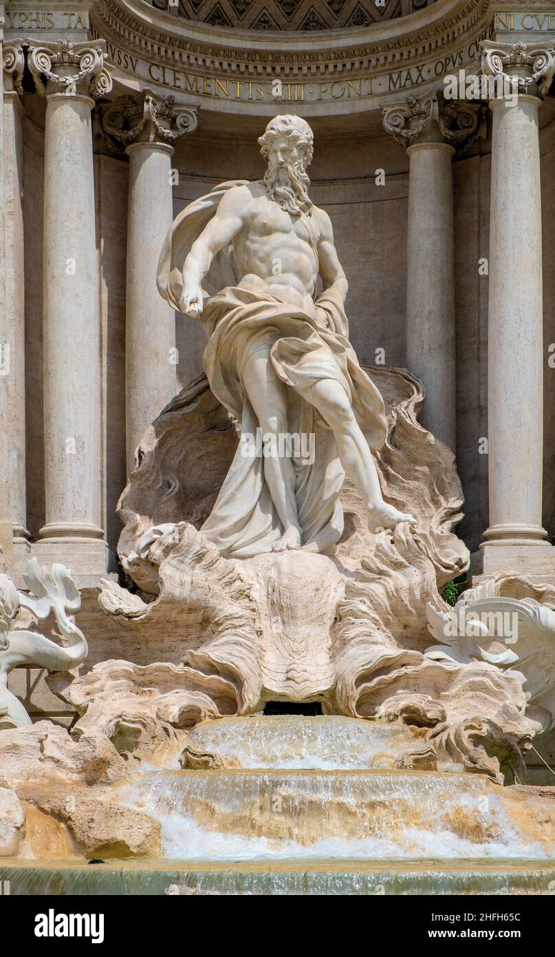 Rome, Italy - May 29, 2018: Mythical Oceanus and titan statues on ...