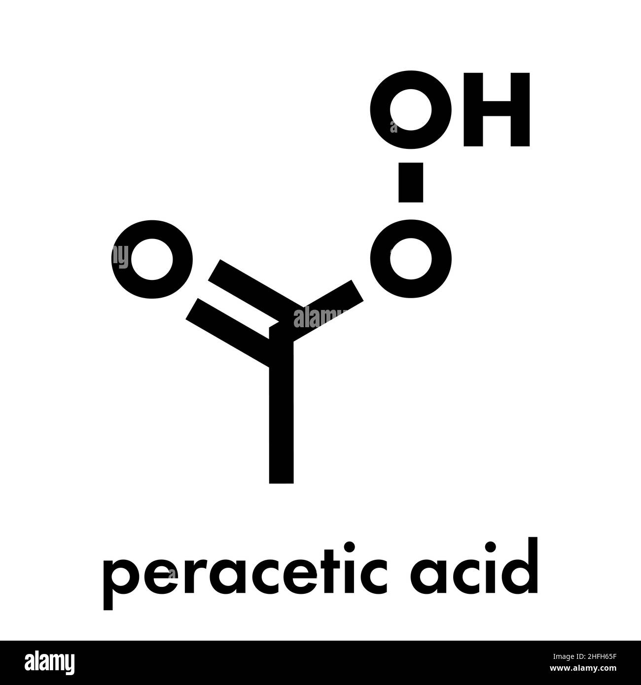 Peracetic acid disinfectant molecule Black and White Stock Photos ...
