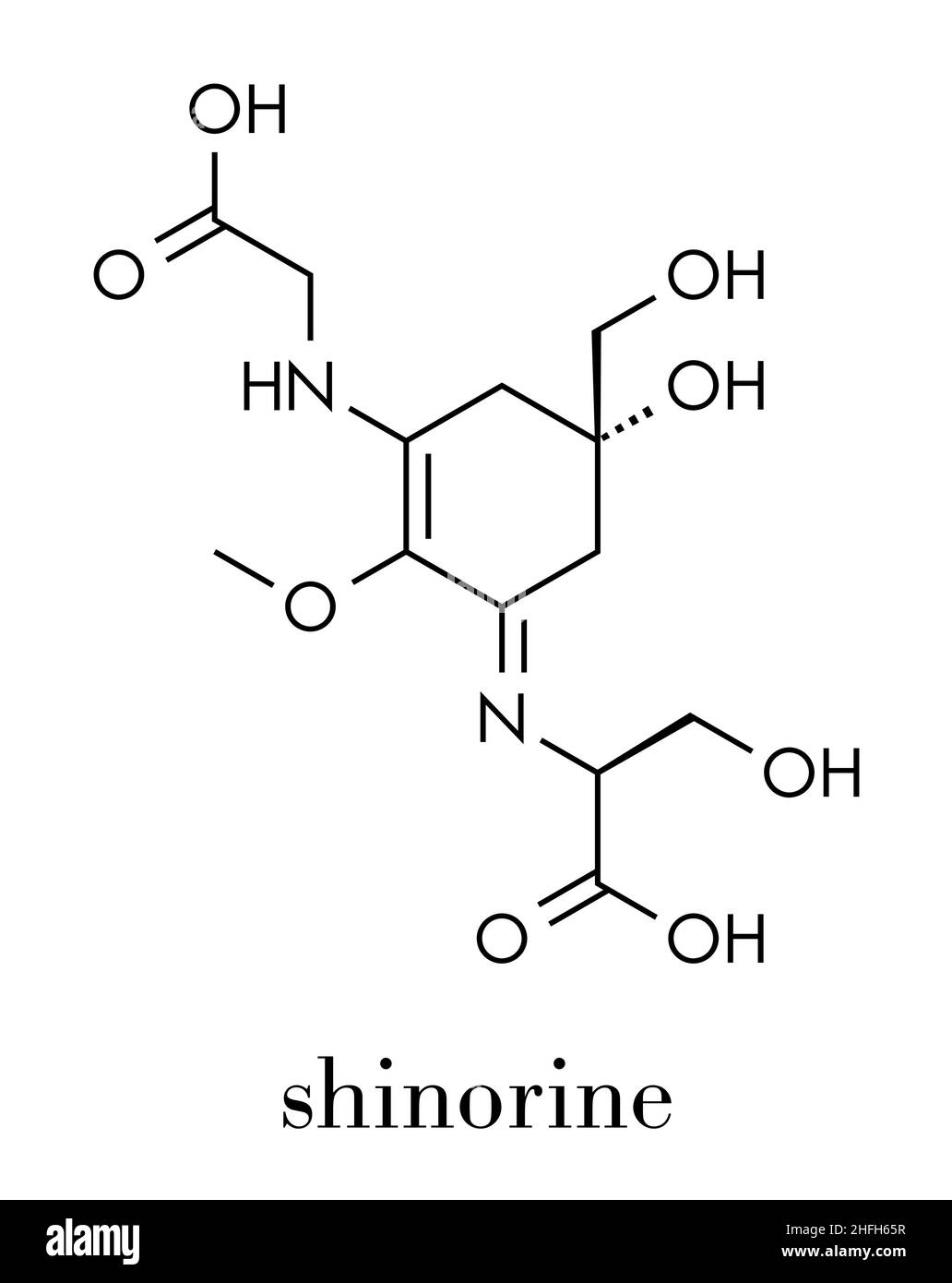 Shinorine sunscreen molecule. Skeletal formula Stock Vector Image & Art ...