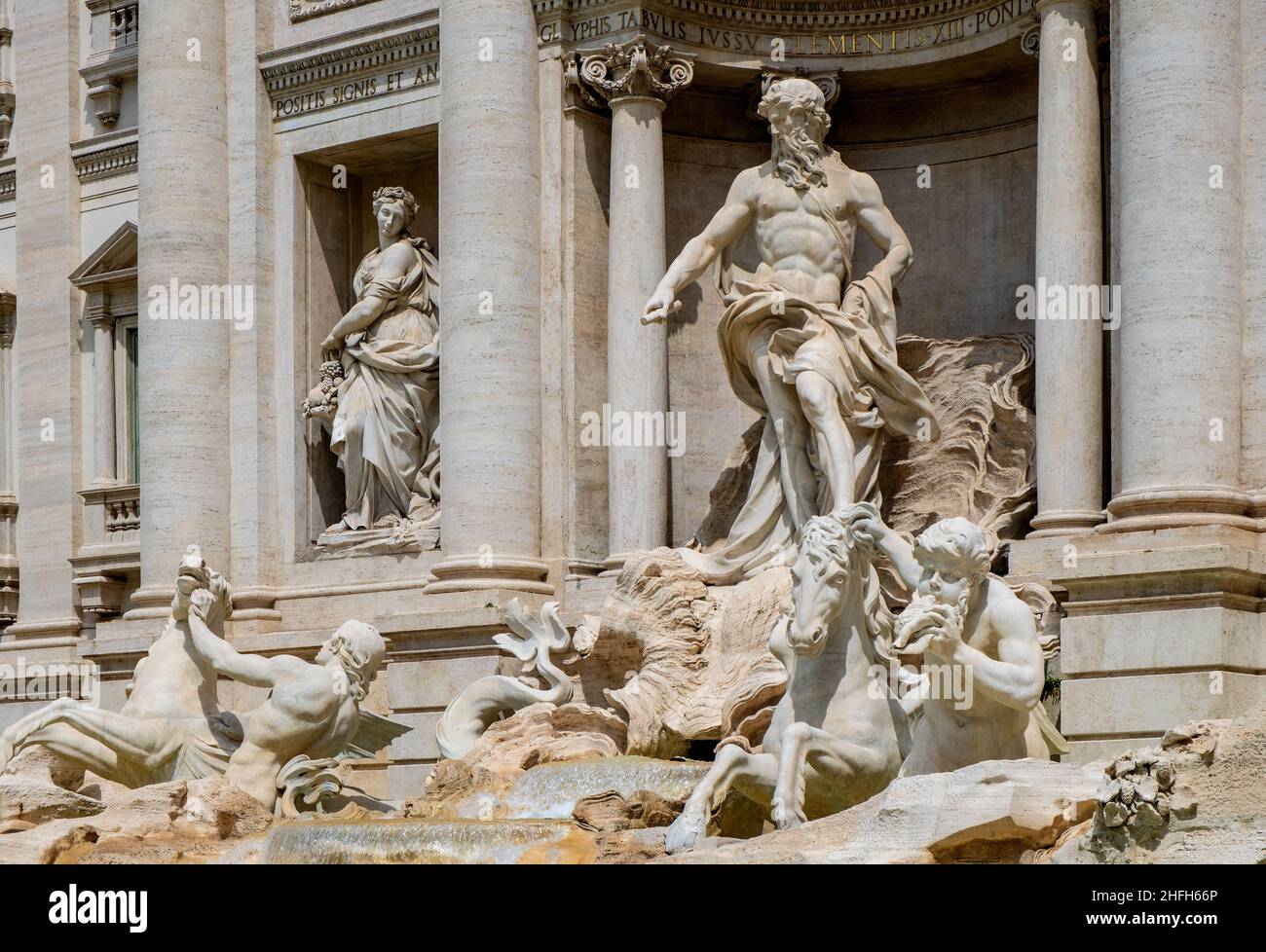 Rome, Italy - May 29, 2018: Mythical Oceanus and titan statues on ...