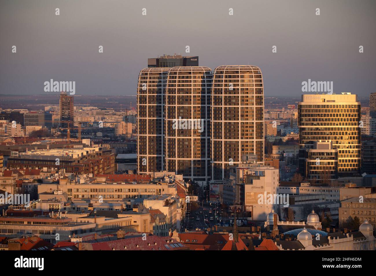 Bratislava, Slovakia. 15th Jan, 2022. View from a platform of the ...
