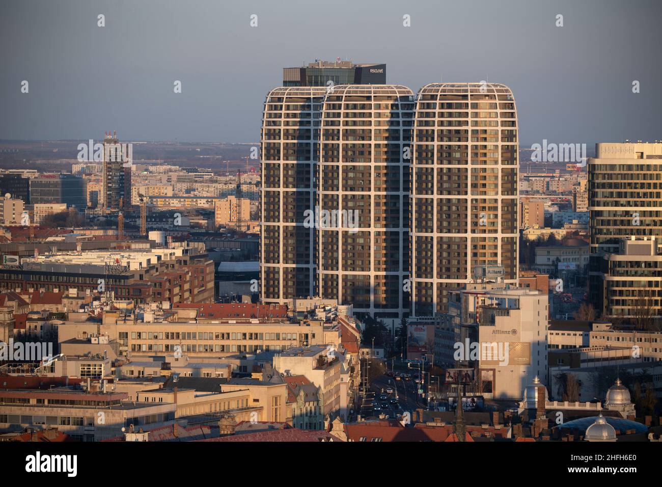 Bratislava, Slovakia. 15th Jan, 2022. View from a platform of the ...