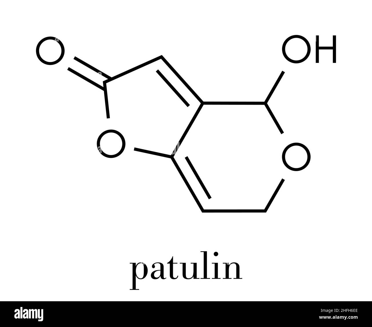 Patulin mycotoxin molecule. Skeletal formula Stock Vector Image & Art ...