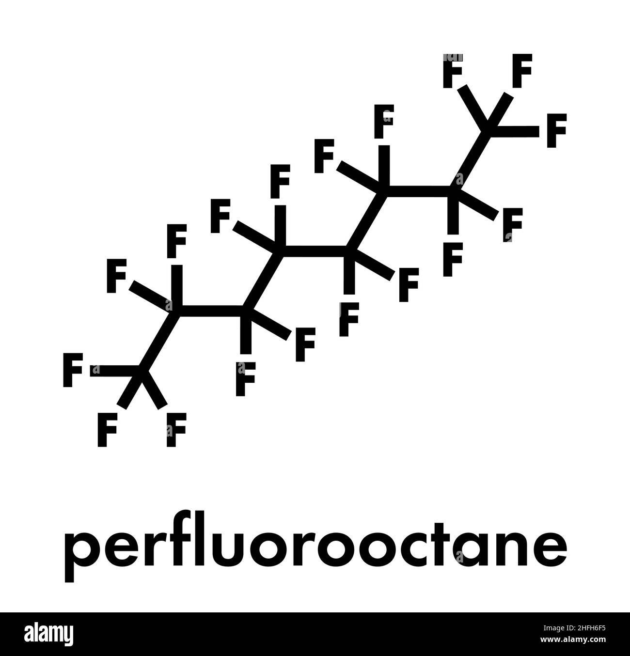 Perfluorooctane molecule. Skeletal formula Stock Vector Image & Art - Alamy