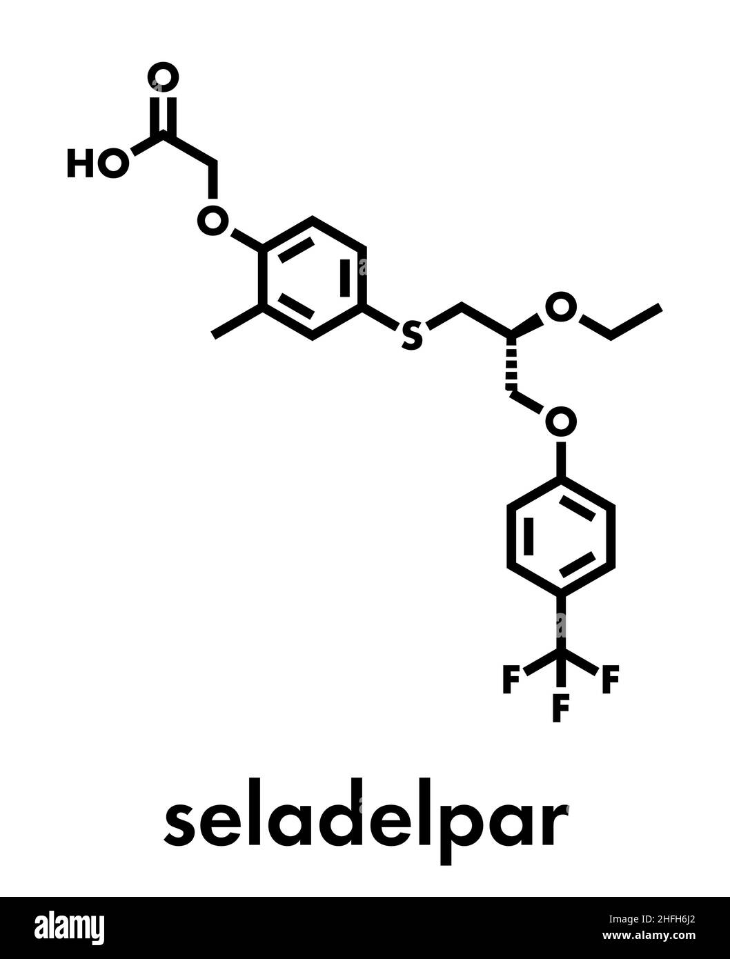 Seladelpar drug molecule. Skeletal formula Stock Vector Image & Art - Alamy