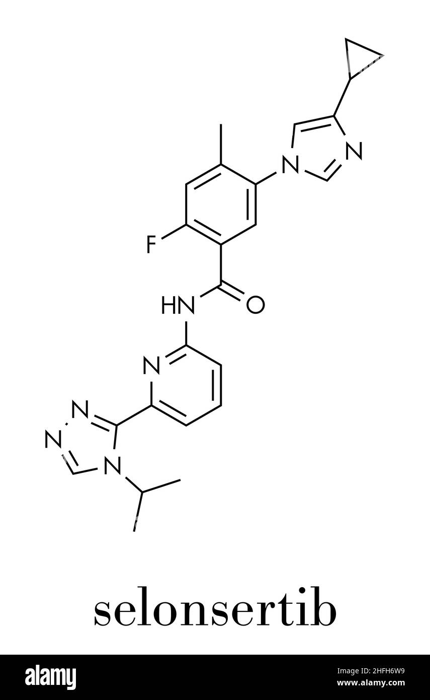 Selonsertib drug molecule. Skeletal formula Stock Vector Image & Art ...