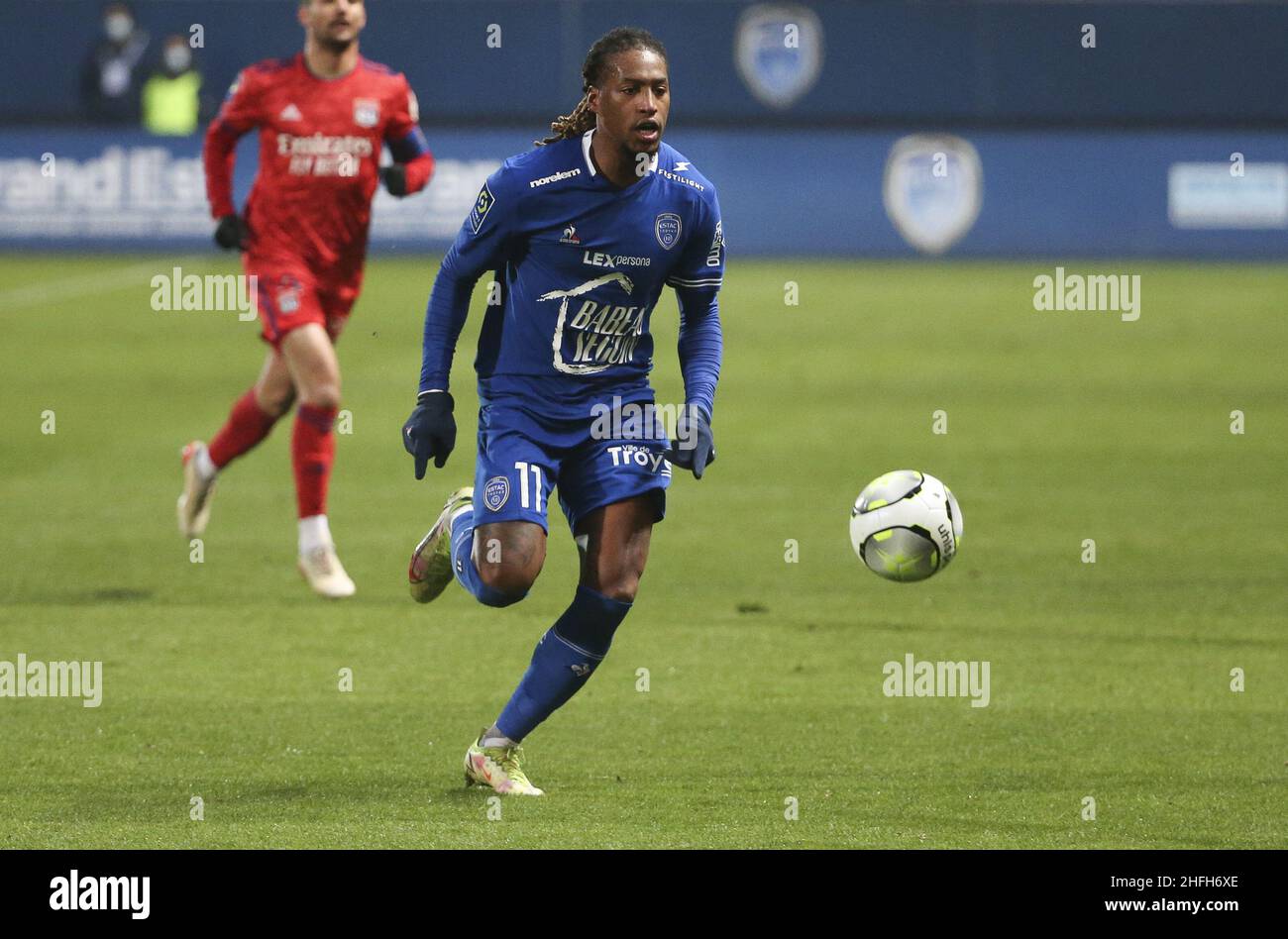 Gerson Rodrigues of Troyes during the French championship Ligue 1 ...