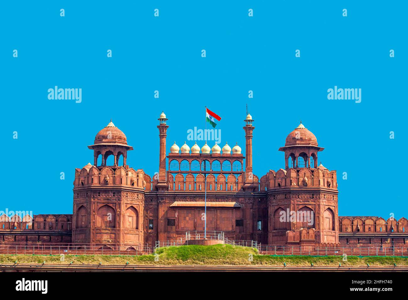 Architectural detail of Lal Qila - Red Fort in Delhi, India Stock Photo ...