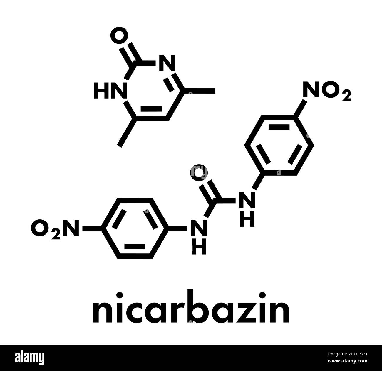 Nicarbazin coccidiostat mixture. Skeletal formula Stock Vector Image ...