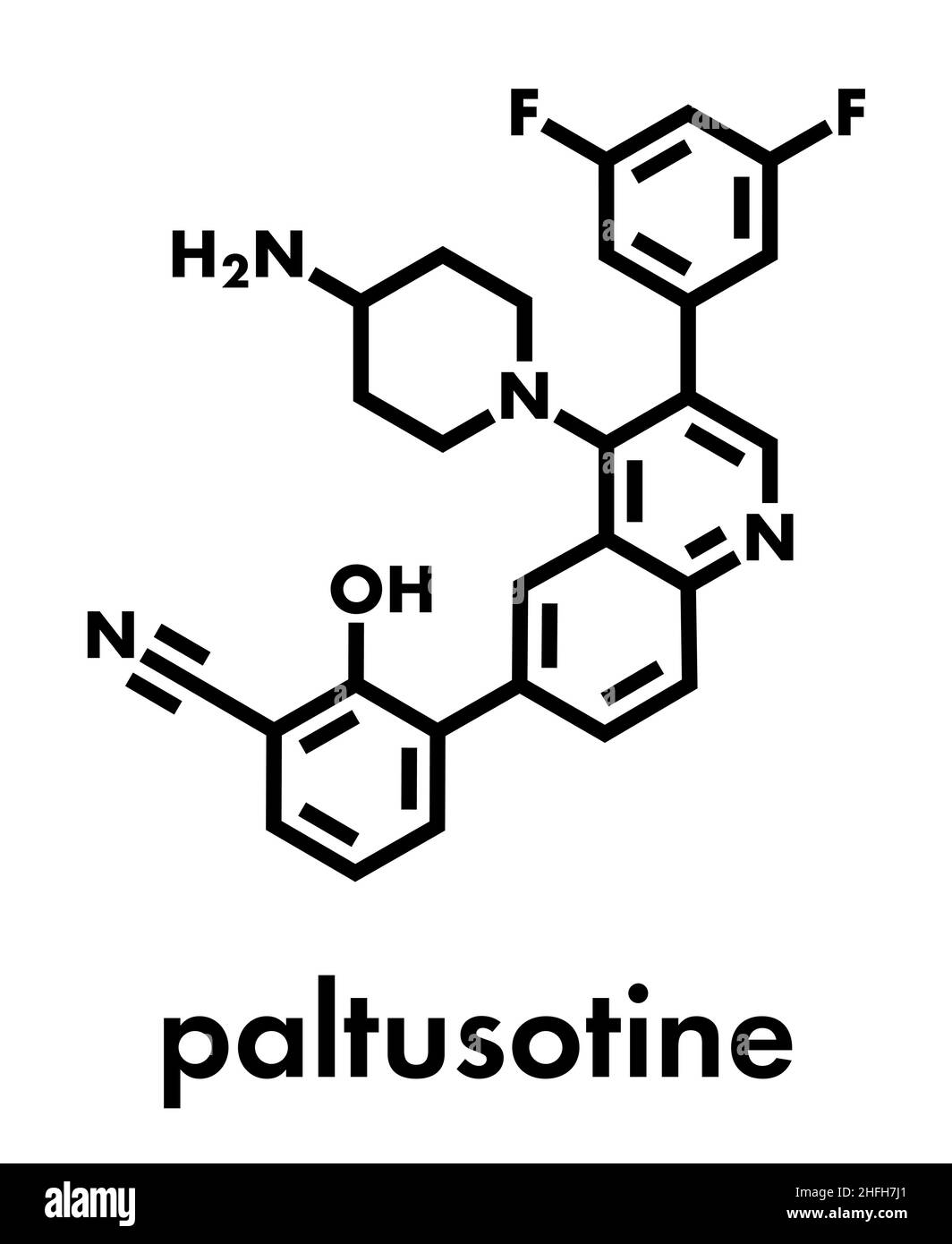 Paltusotine acromegaly drug molecule. Skeletal formula Stock Vector ...
