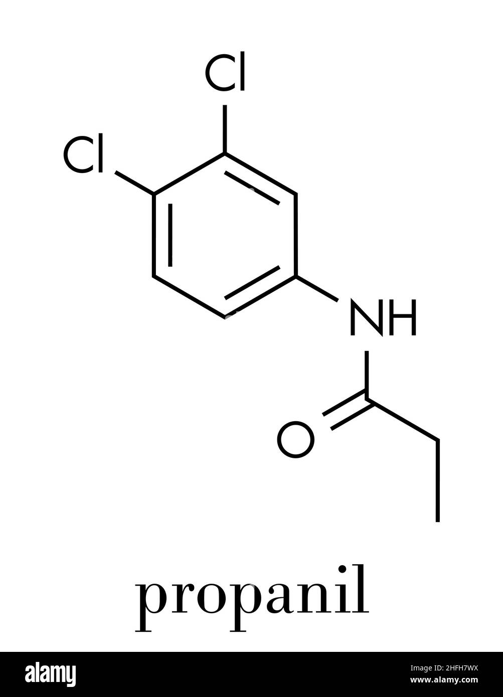Propanil herbicide molecule. Skeletal formula Stock Vector Image & Art ...
