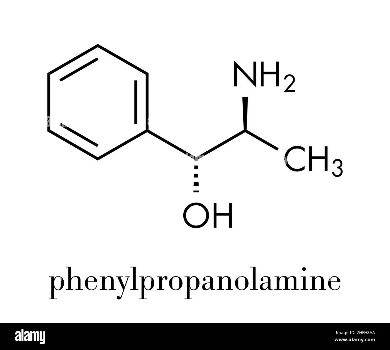 Phenylpropanolamine drug molecule Stock Vector Images - Alamy