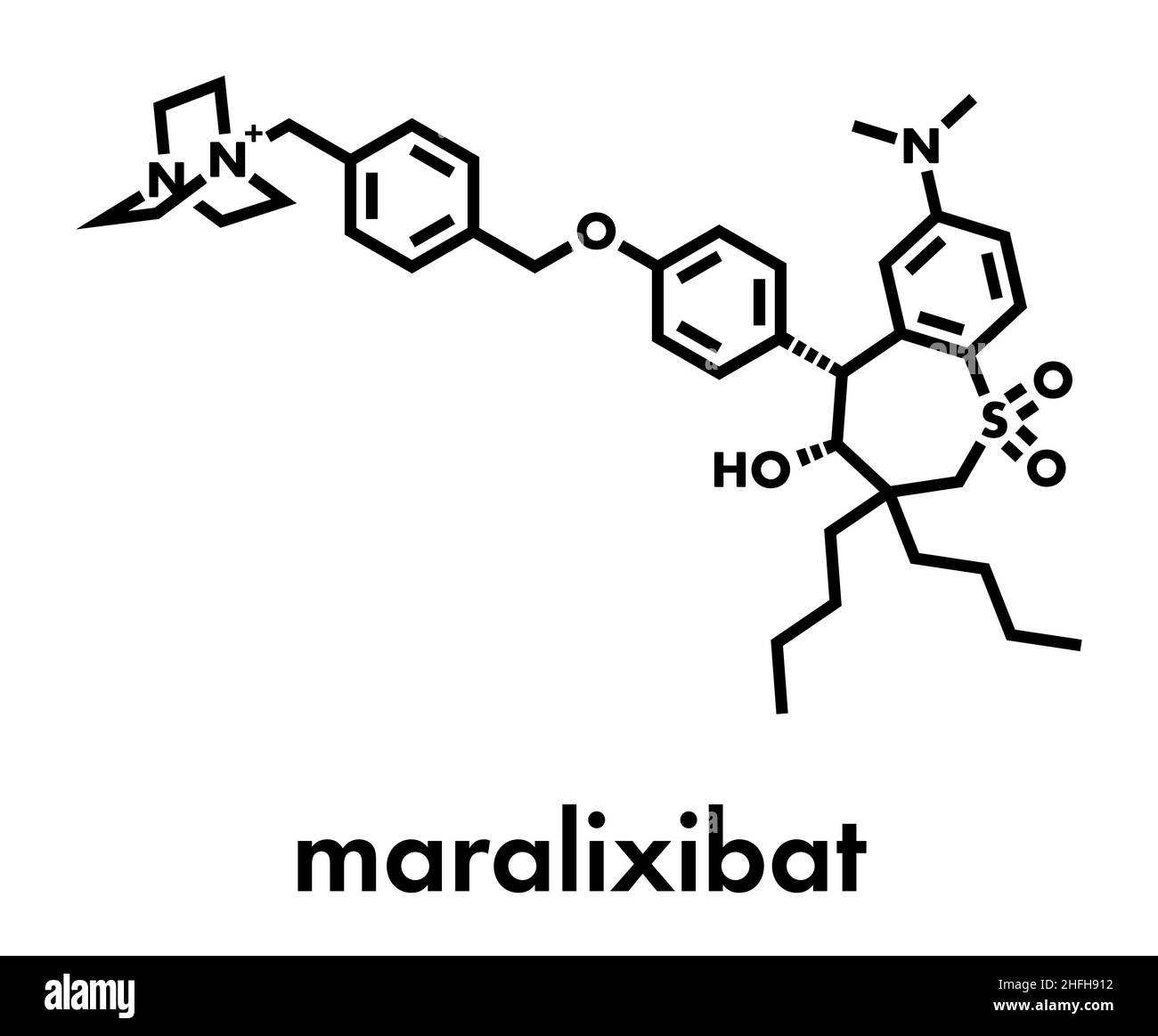 Maralixibat drug molecule. Skeletal formula Stock Vector Image & Art ...
