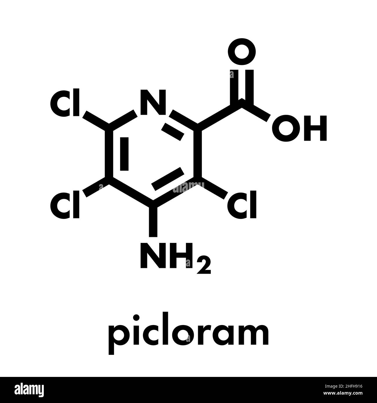 Picloram herbicide molecule. Skeletal formula Stock Vector Image & Art ...