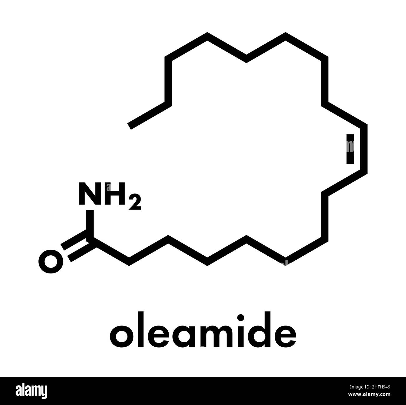 Oleamide molecule. Skeletal formula Stock Vector Image & Art - Alamy