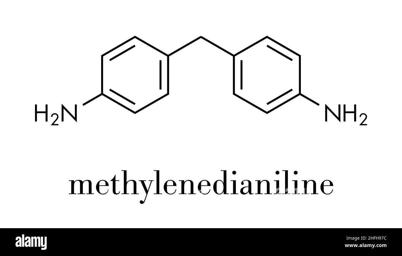 4,4'-methylenedianiline (methylenedianiline, MDA) molecule. Suspected ...