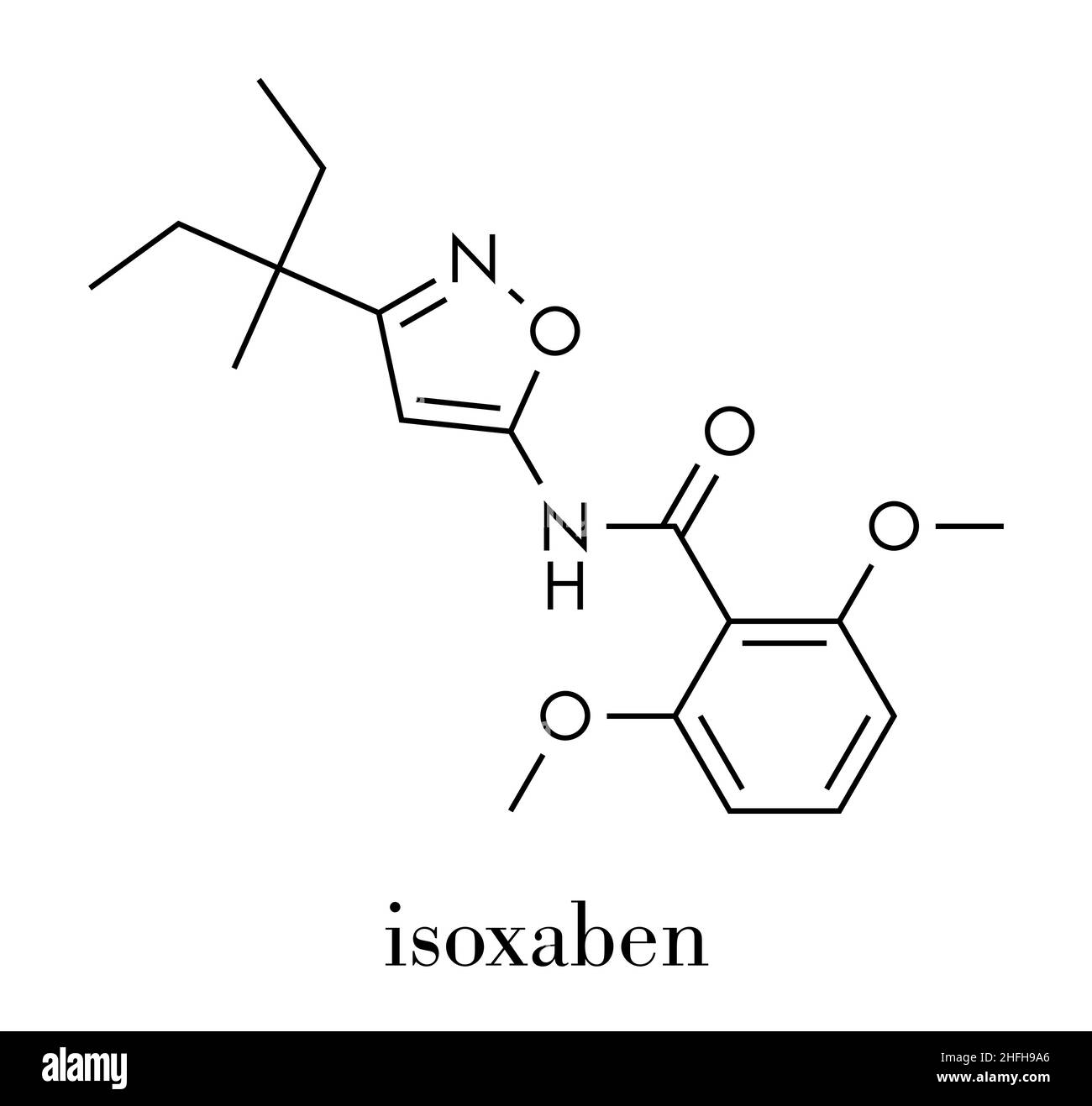 Isoxaben herbicide molecule. Skeletal formula Stock Vector Image & Art ...