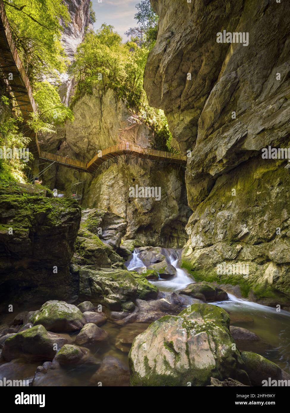 Horma Canyon Valley. View of the Canyon walkway through the valley ...