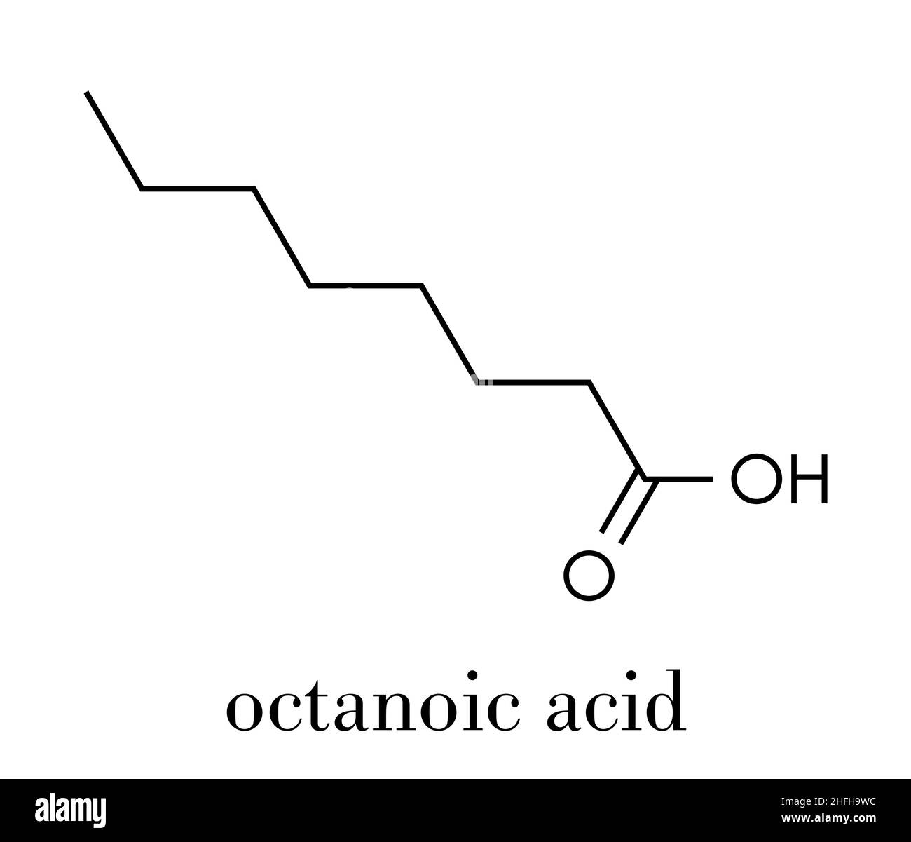 Caprylic Acid Structure