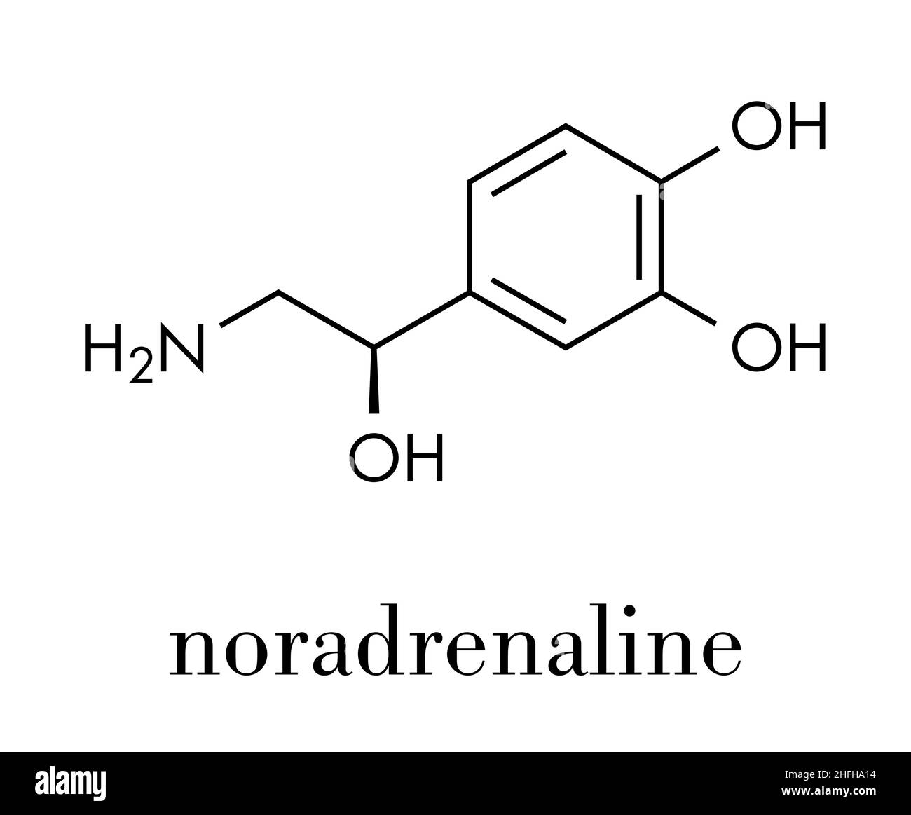 Noradrenaline norepinephrine molecule Black and White Stock Photos ...