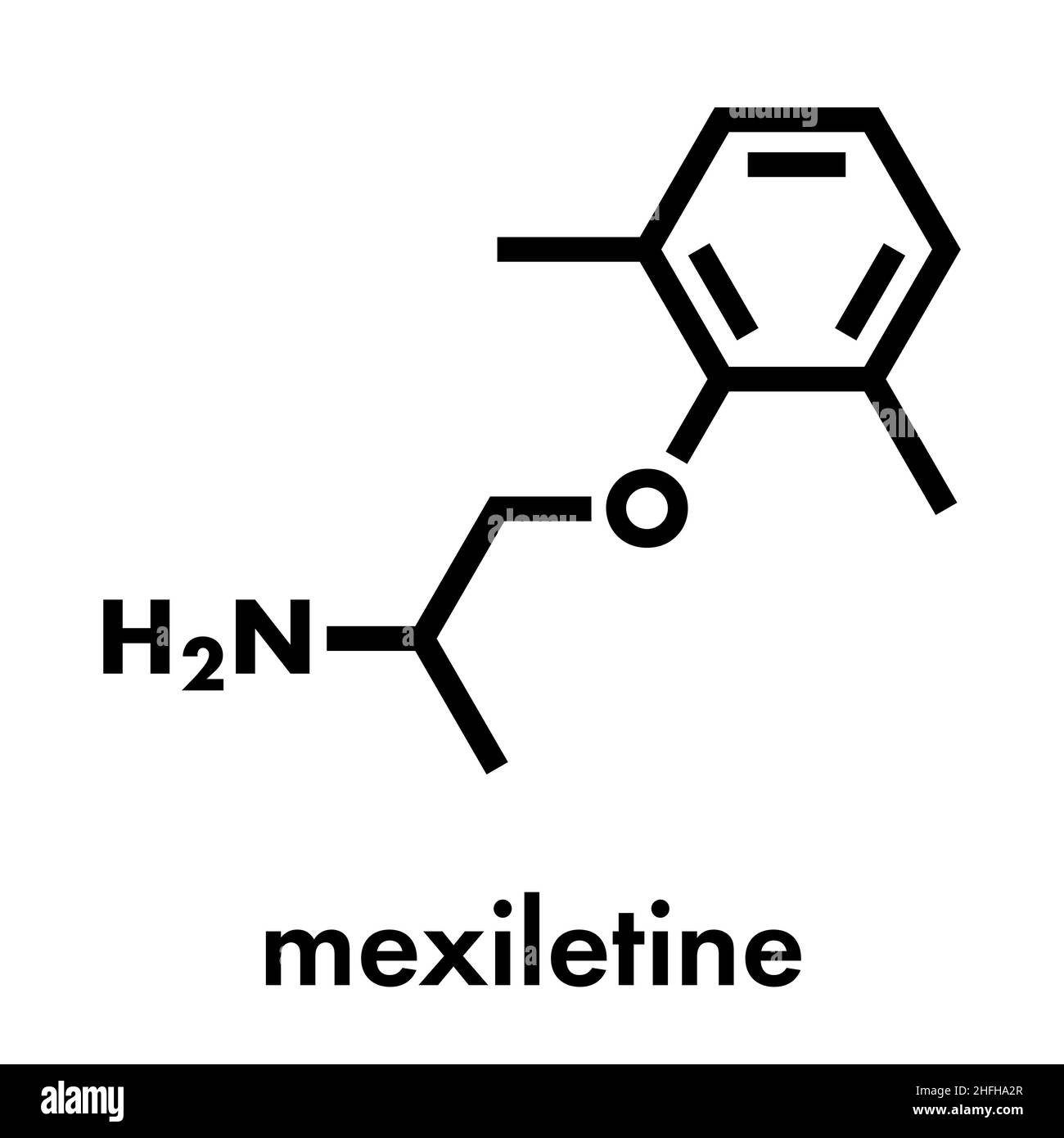 Mexiletine drug molecule. Skeletal formula Stock Vector Image & Art - Alamy