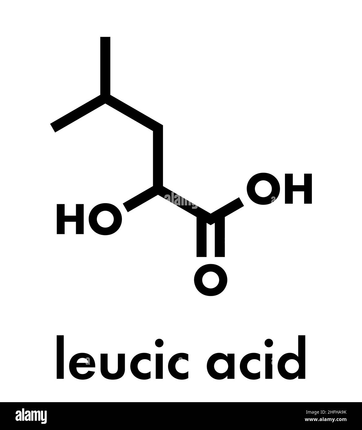 Leucic acid or HICA molecule. Skeletal formula Stock Vector Image & Art ...