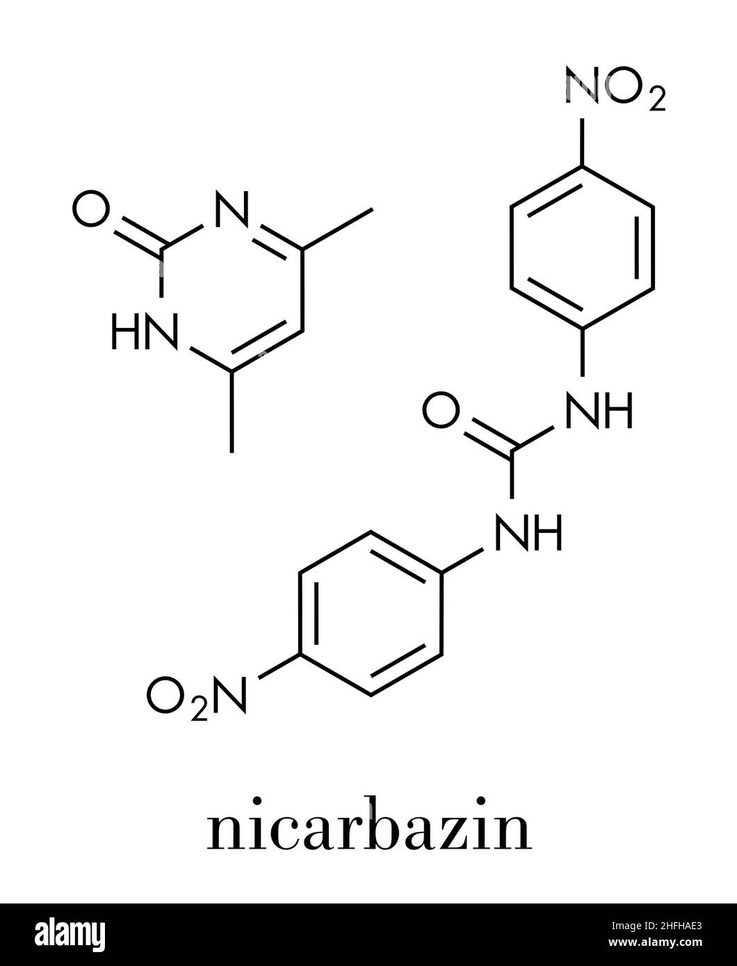 Nicarbazin coccidiostat mixture. Skeletal formula Stock Vector Image ...