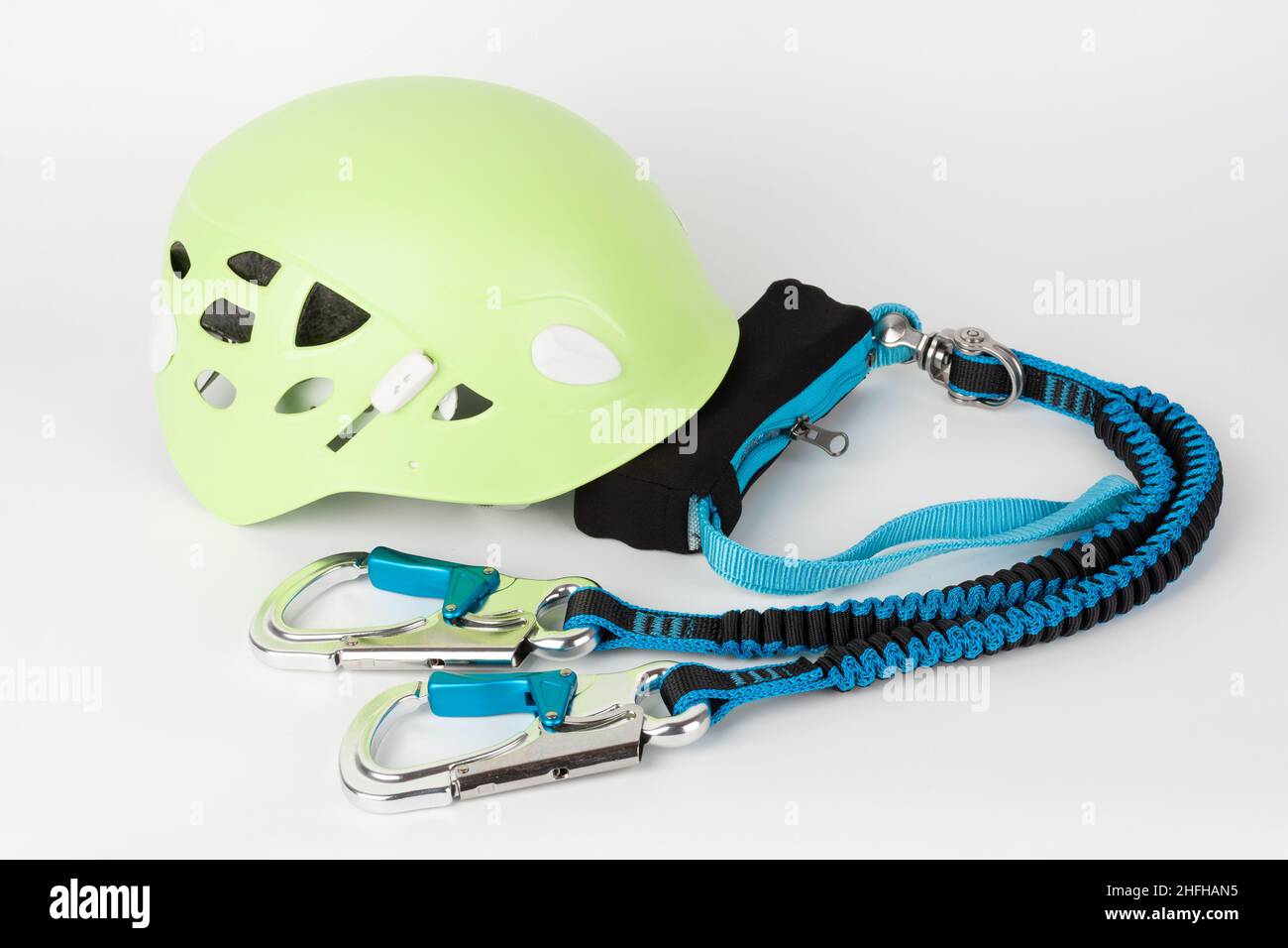 Via ferrata set, one touch carabiners, elastic safety branches with ...