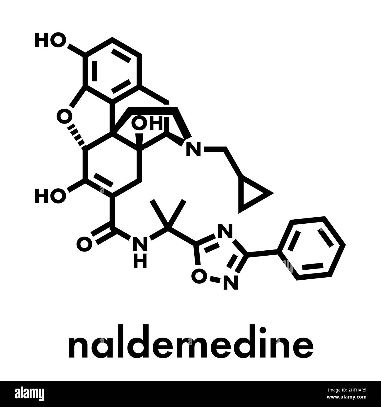 Naldemedine drug molecule. Skeletal formula Stock Vector Image & Art ...