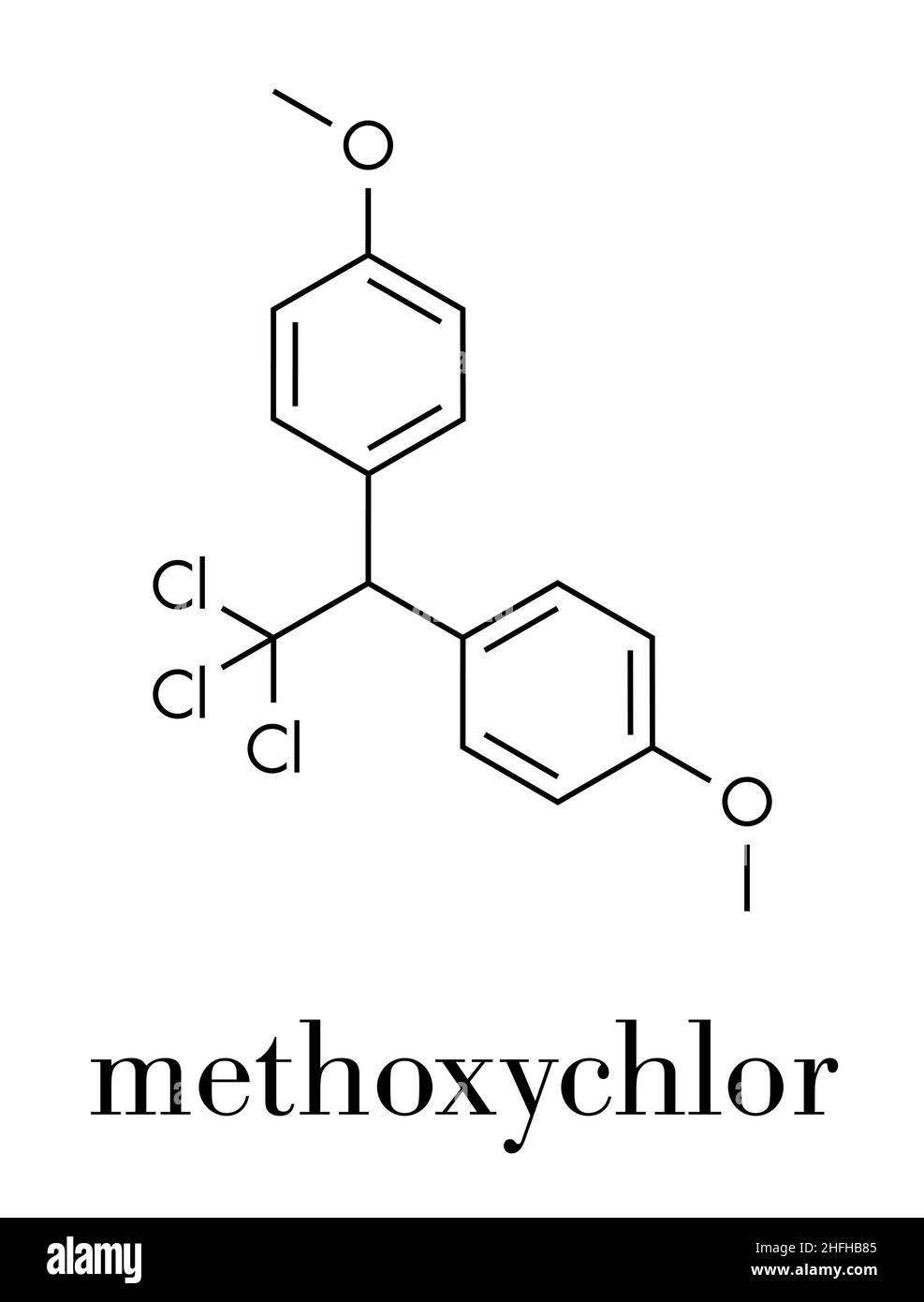 Methoxychlor pesticide molecule. Skeletal formula Stock Vector Image ...