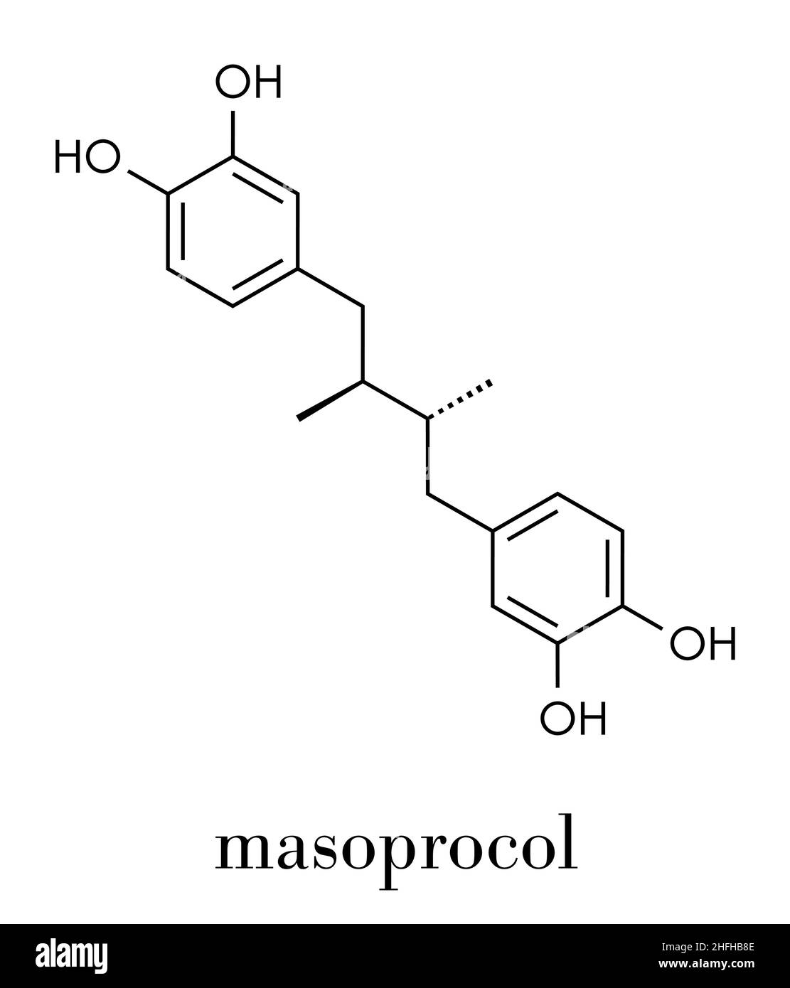 Masoprocol Skin Cancer Actinic Keratosis Drug Molecule Skeletal