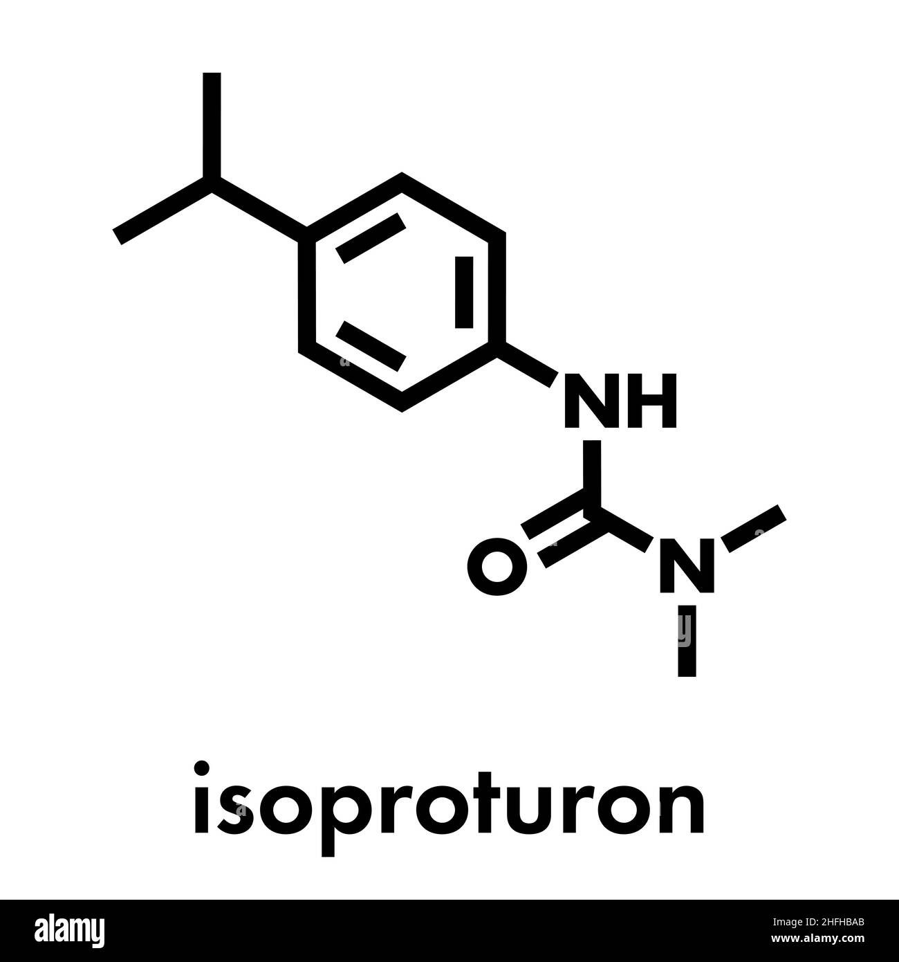 Isoproturon herbicide molecule. Skeletal formula Stock Vector Image ...
