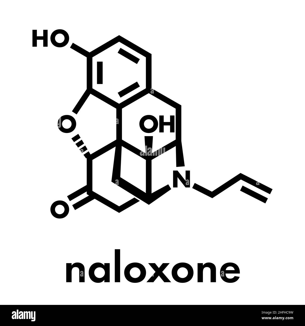 Naloxone opioid receptor antagonist. Drug used in treatment of opioid ...