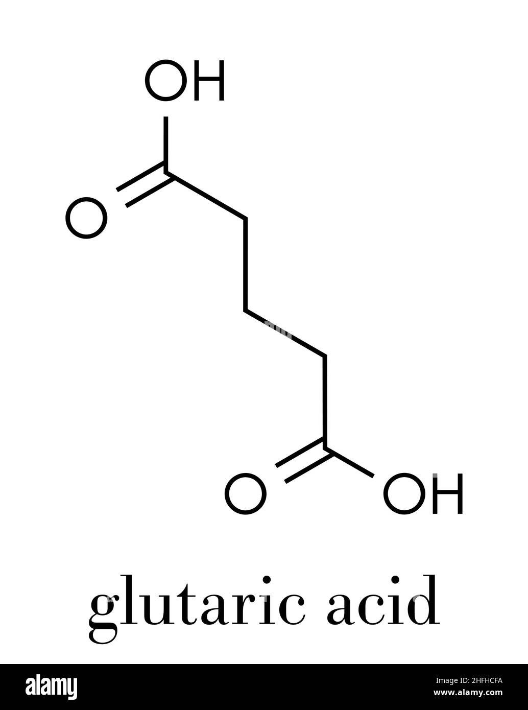 Glutaric acid molecule. Organic dicarboxylic acid. Skeletal formula Stock Vector Image & Art - Alamy