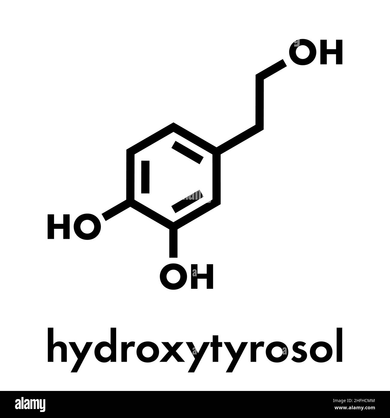 Hydroxytyrosol olive oil antioxidant molecule hi-res stock photography ...