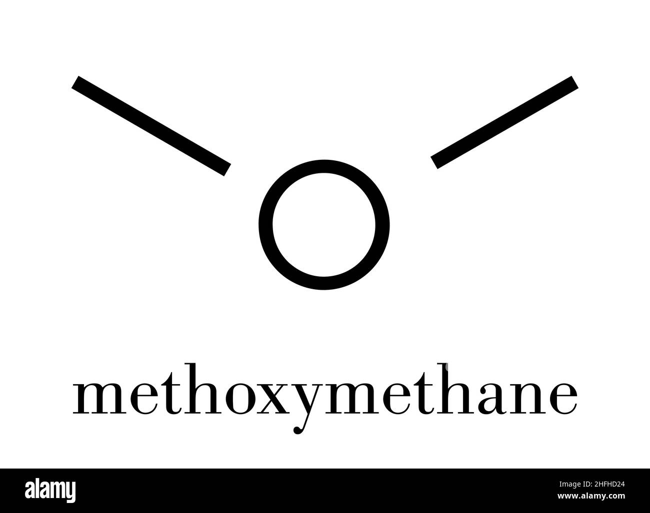 Dimethyl ether (methoxymethane, DME) molecule. Skeletal formula Stock Vector Image & Art - Alamy