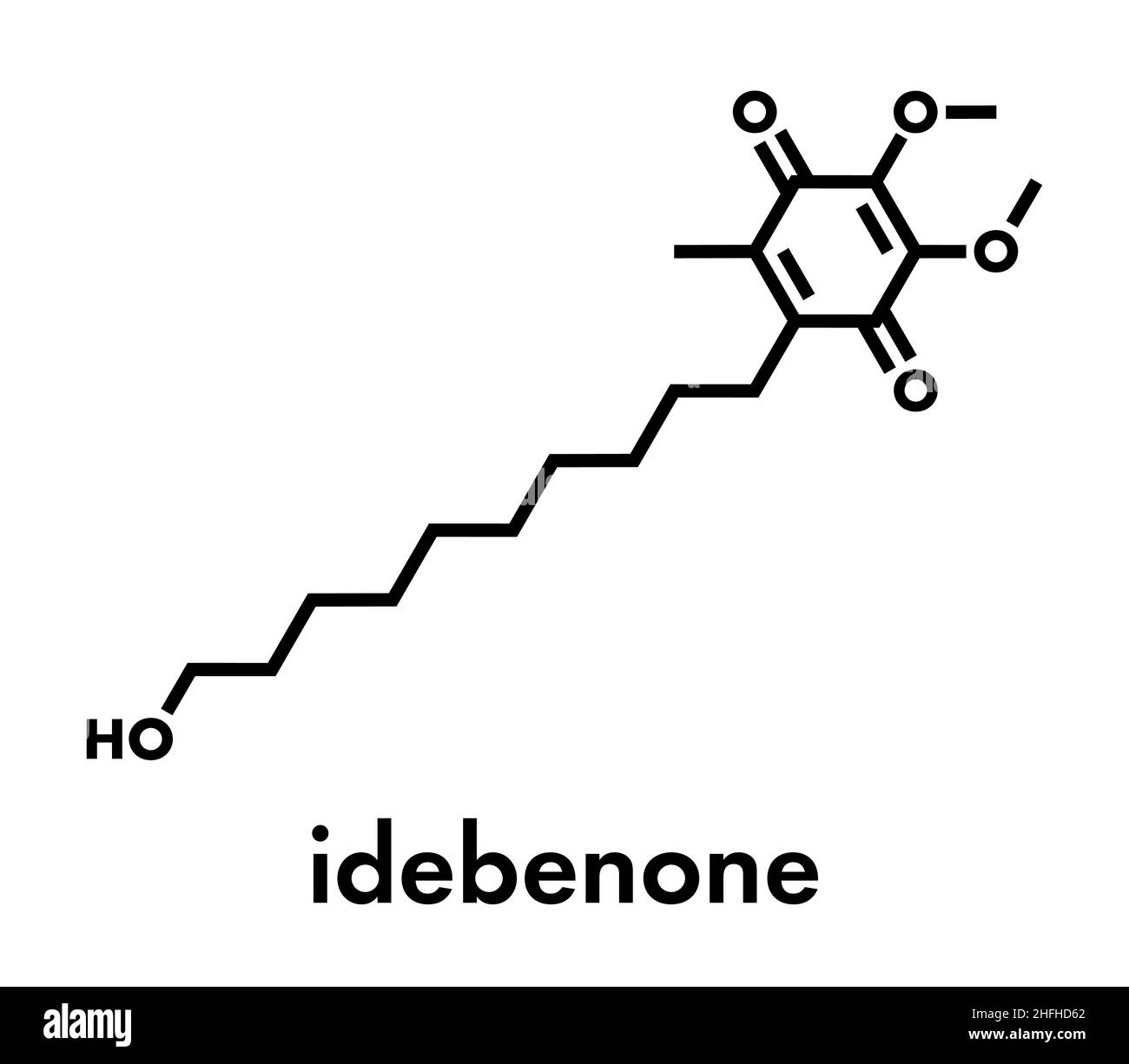 Idebenone drug molecule. Skeletal formula Stock Vector Image & Art - Alamy