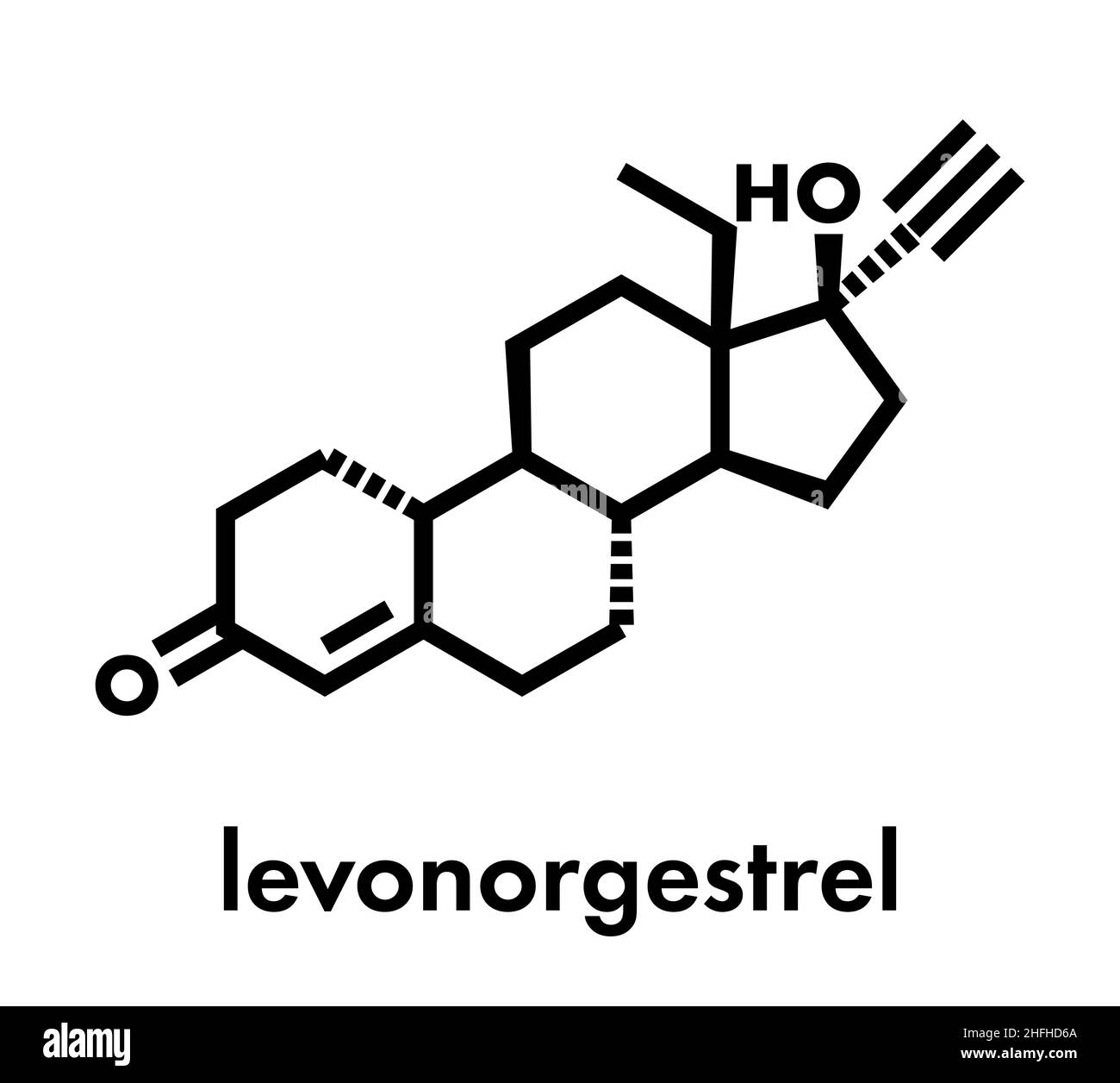 Levonorgestrel Contraceptive Pill Drug Molecule Skeletal Formula Stock Vector Image And Art Alamy