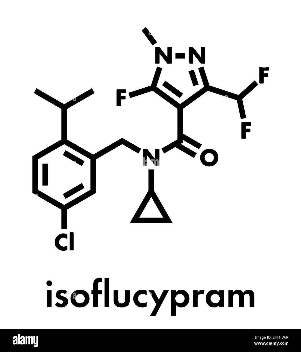 Isoflucypram fungicide molecule. Skeletal formula Stock Vector Image ...