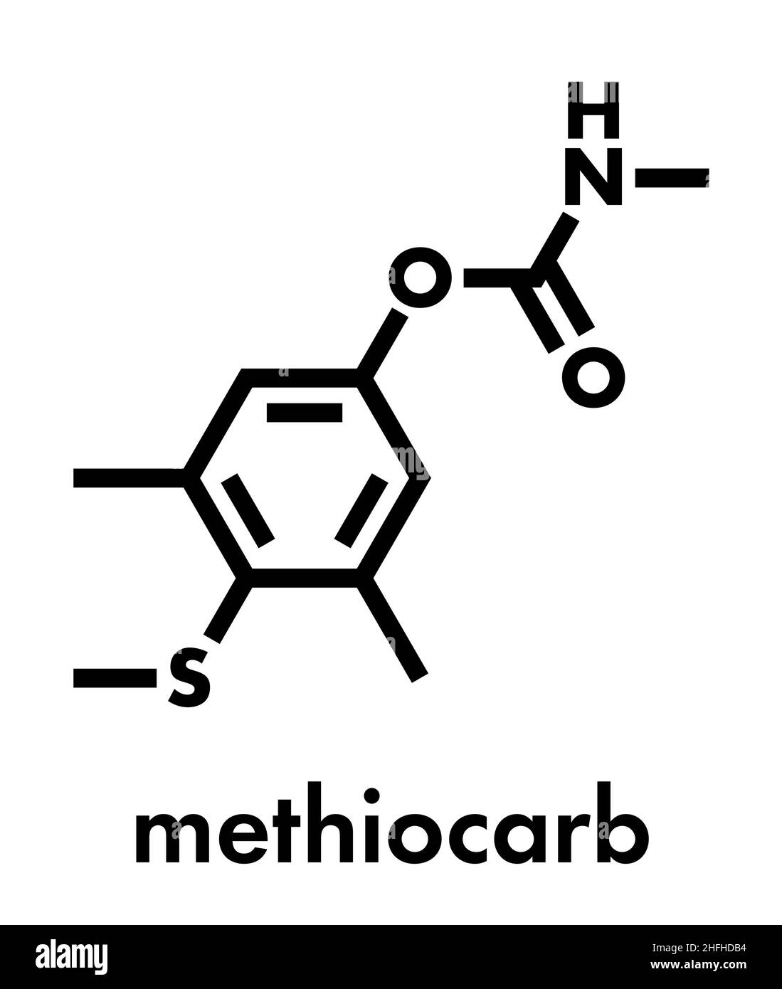 Methiocarb pesticide molecule. Skeletal formula Stock Vector Image ...