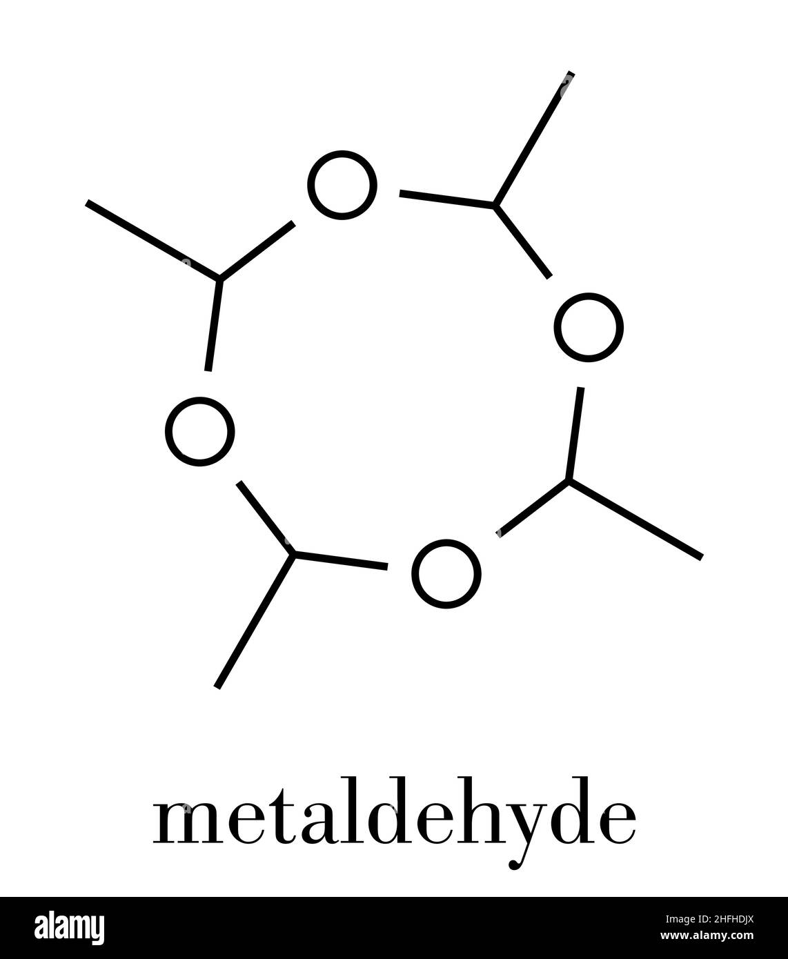 Metaldehyde pesticide molecule. Used against slugs and snails and as ...