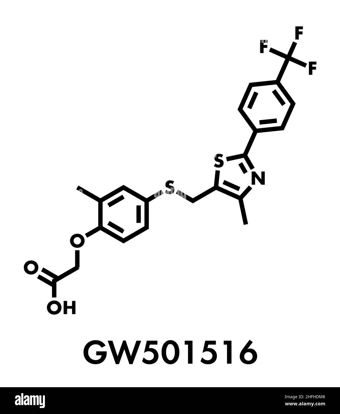 GW501516 (endurobol) performance enhancing drug molecule (illegal ...
